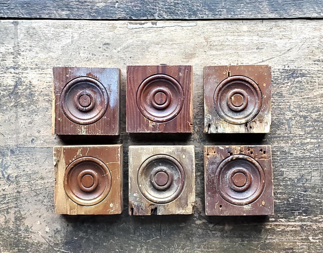 6 Vintage Plinth Blocks - Etsy
