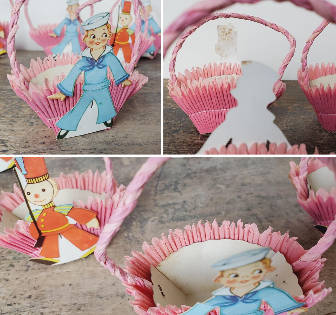 8 Vintage Crepe Paper Nut Cups Party Favors - Etsy