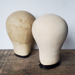 One Vintage Millinery Canvas Head From - Etsy