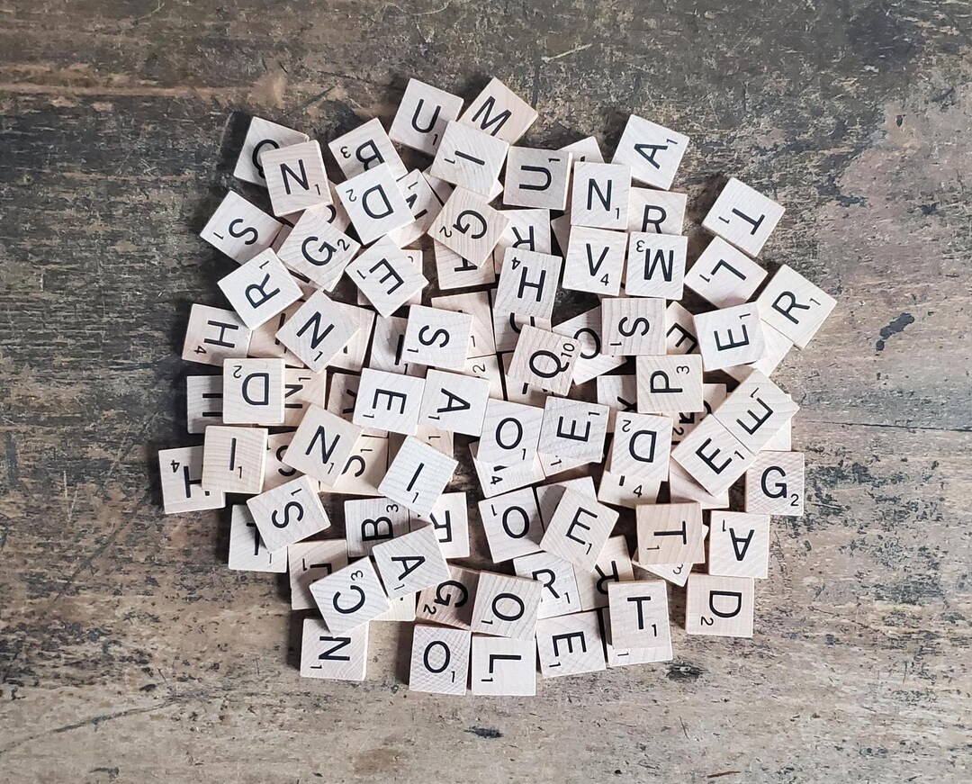 100 Vintage Scrabble Game Wood Tiles - Etsy