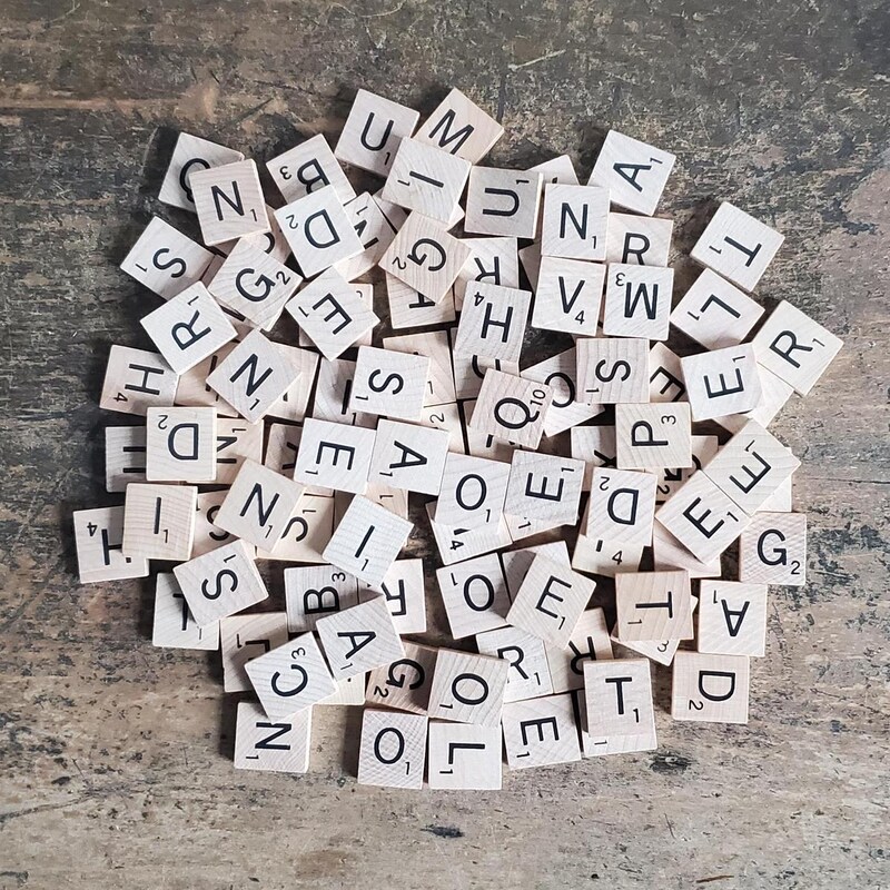Black Scrabble Tiles - Etsy
