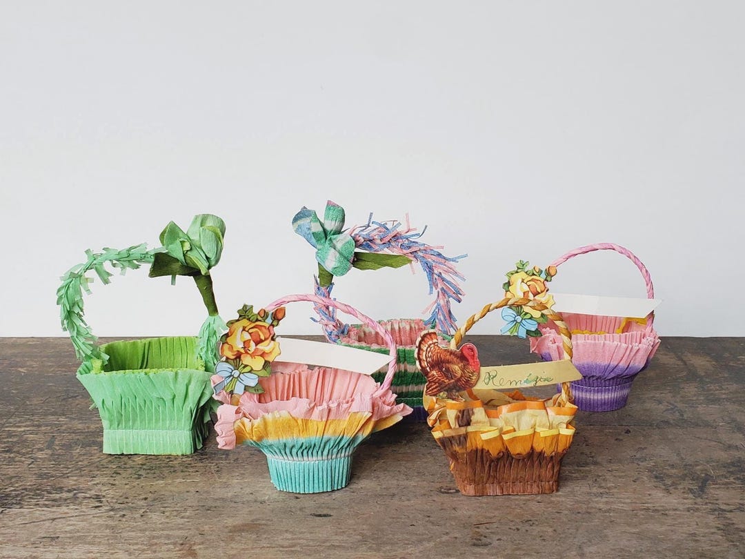 5 Vintage Crepe Paper Nut Cups Party Favors - Etsy