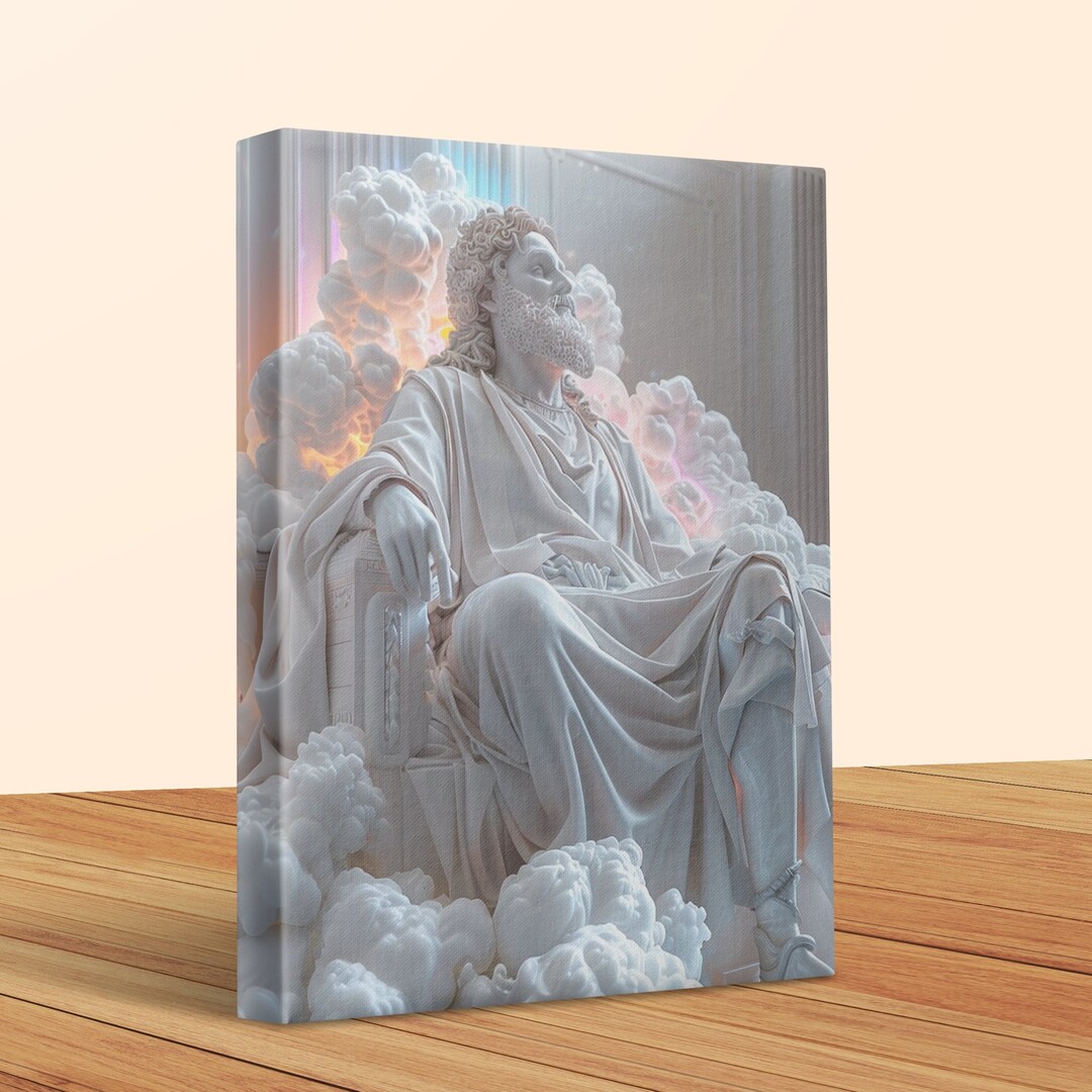 Greek Mythology Wall Art, Zeus Statue Decor, Greek God Poster ...