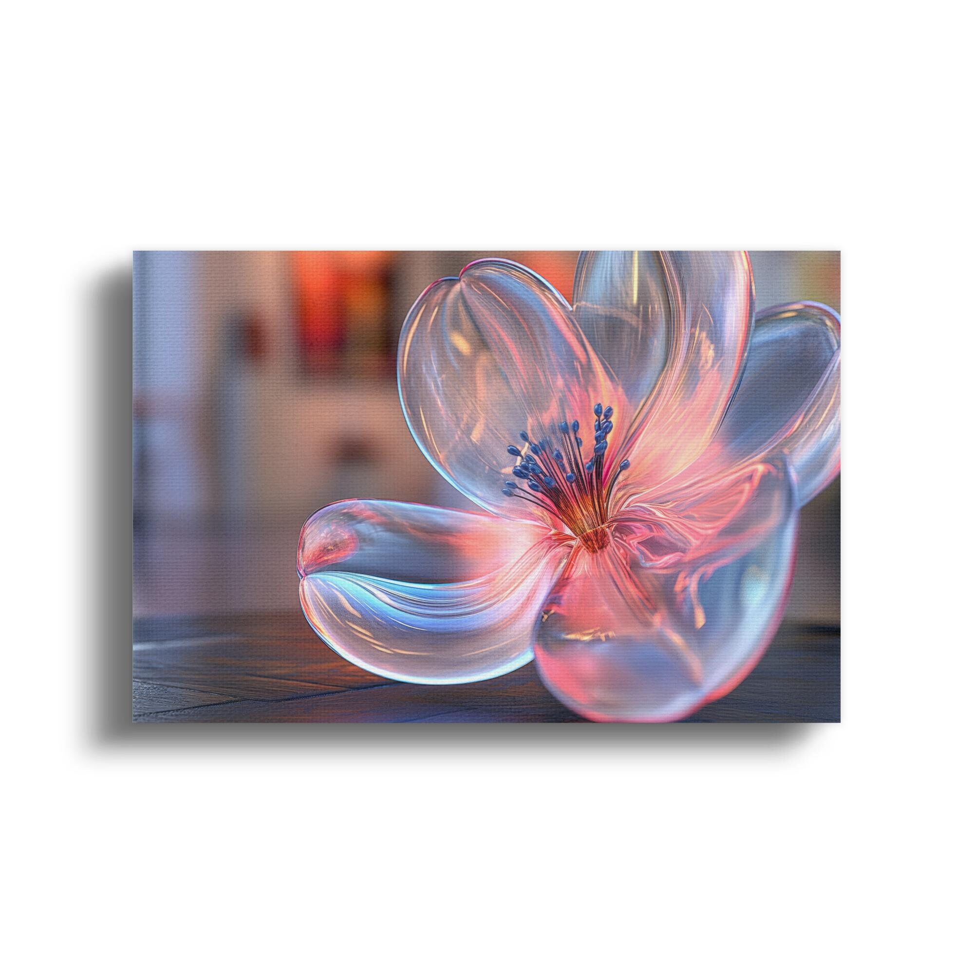 Ai Engineered Wall Art, Translucent Flower Art, Glowing Abstract Decor ...