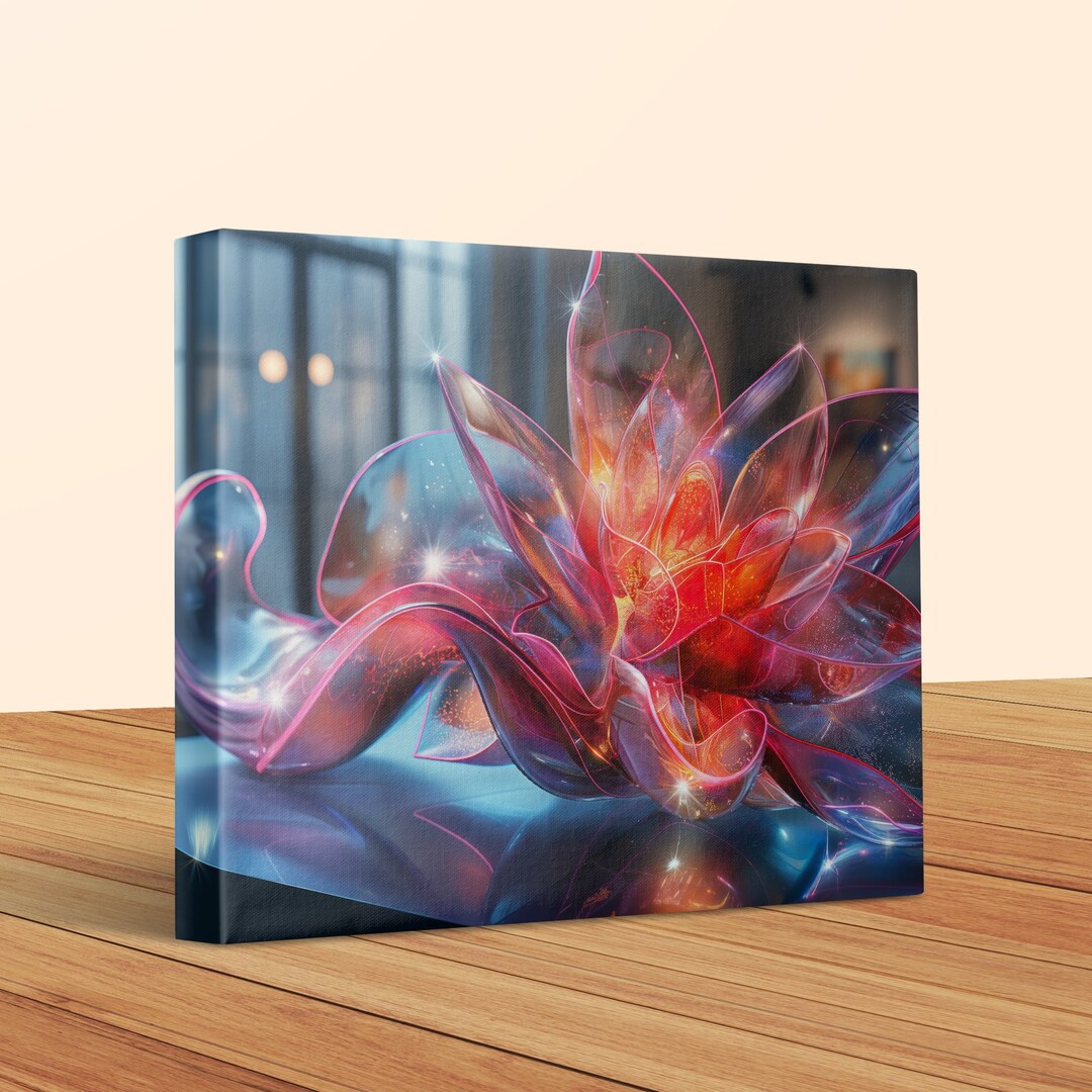 Abstract Digital Artwork, Glowing Abstract Wall Art, Beautiful Colors ...