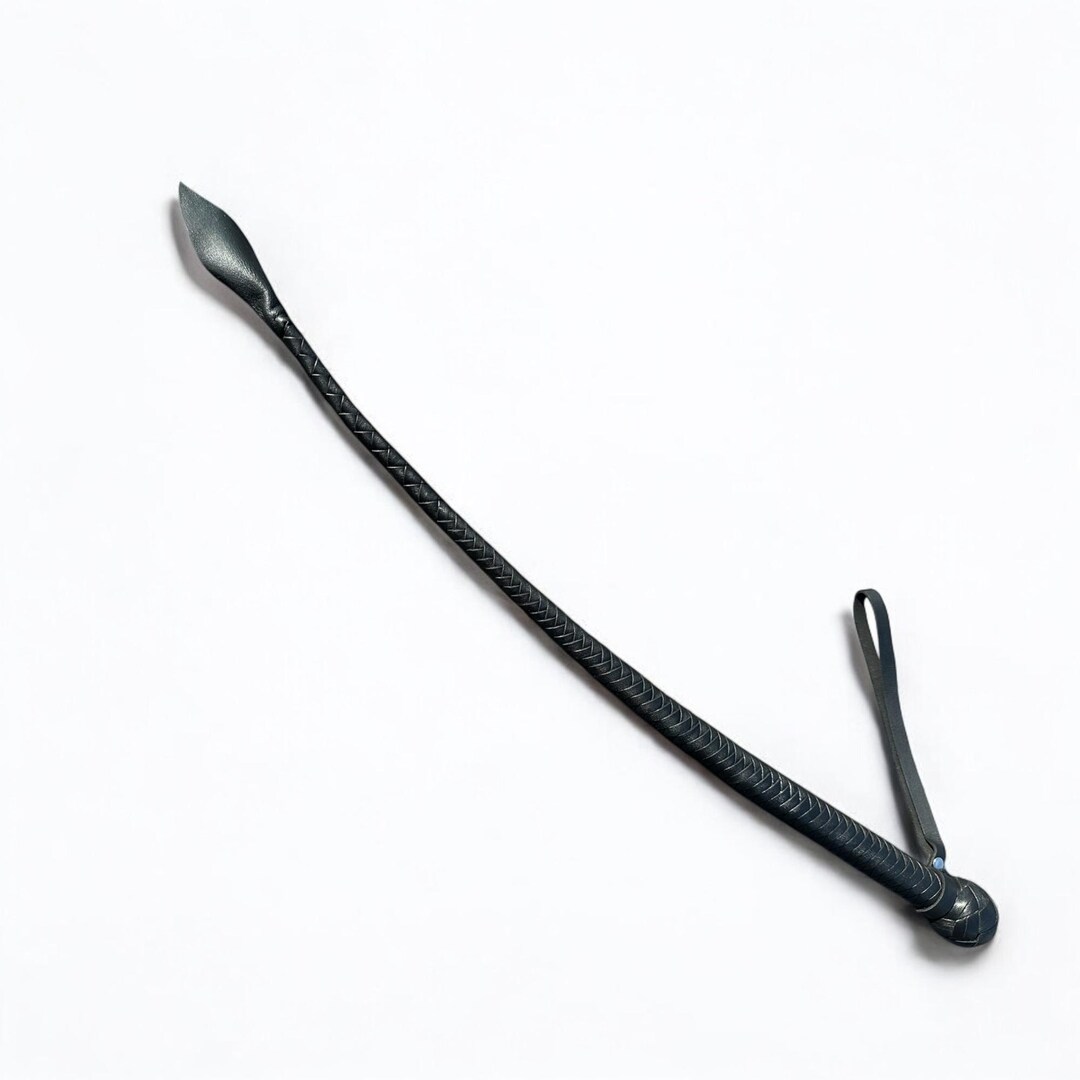 Leather Snake Whip With Tongue Clap / Special Quality BDSM Whip ...