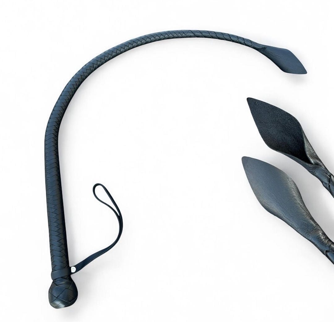 Leather Snake Whip / Special Premium Quality BDSM 12 Plait Whip ...