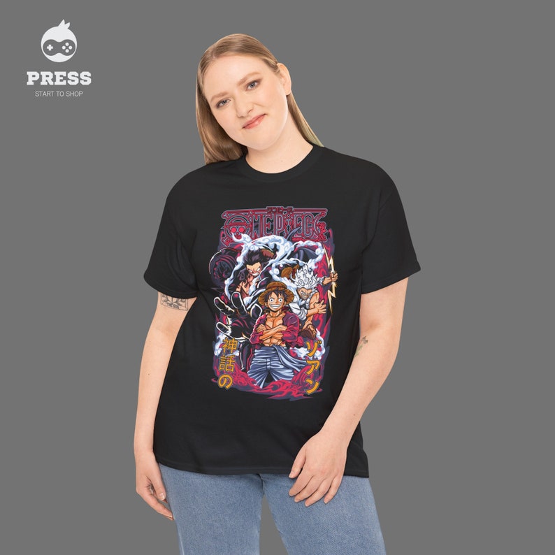 One Piece Anime Tshirt Heavy Cotton Tee One Piece Anime Shirt Anime ...