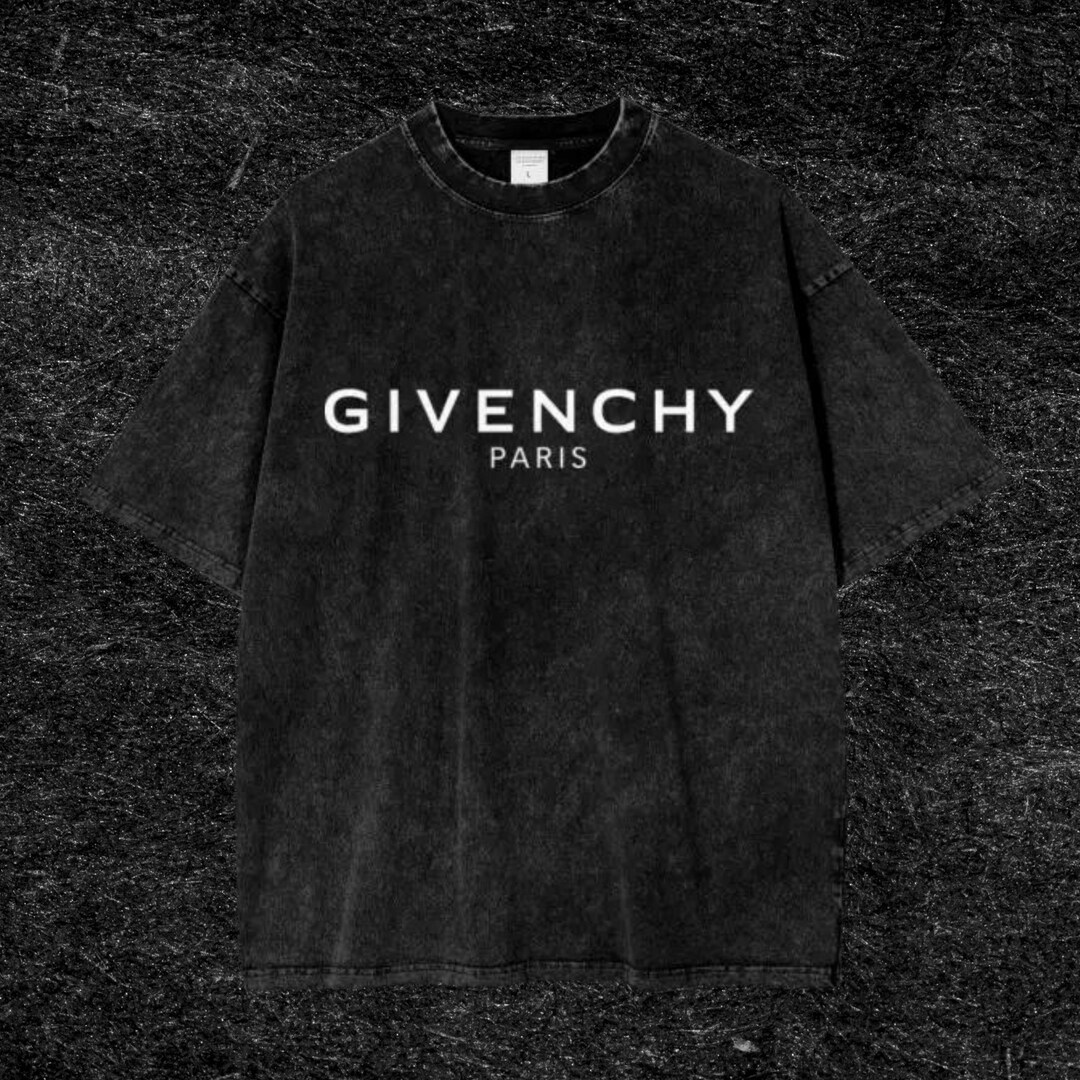 Givenchy Logo Black and White Acid Wash Oversize T-shirt - Etsy