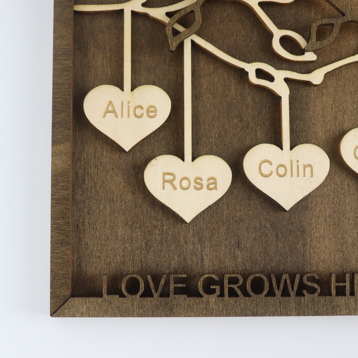 Personalized Family Tree Wood Frame, Gifts for Mom, Mother's Day Gifts ...