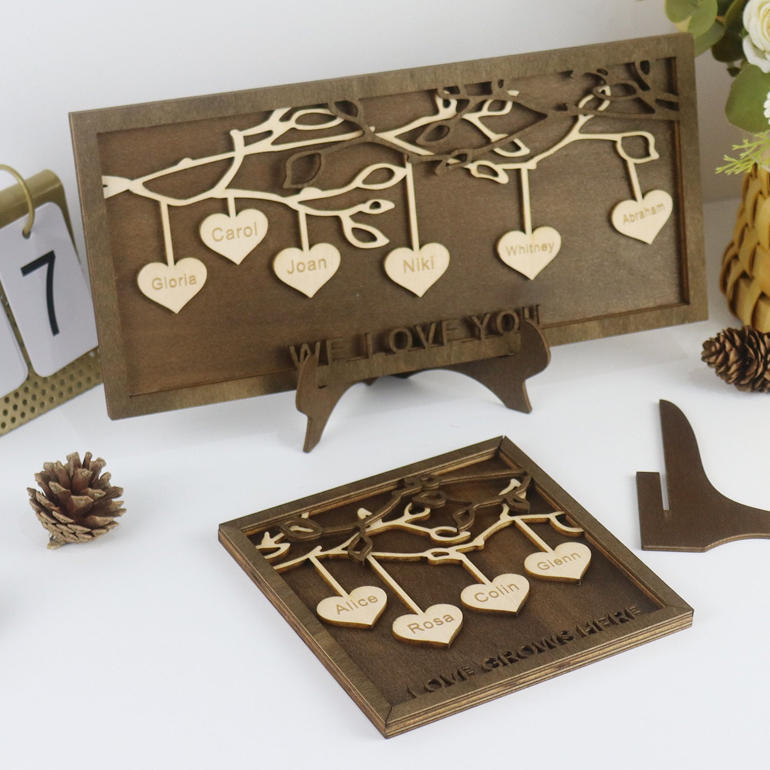 Personalized Family Tree Wood Frame, Gifts for Mom, Mother's Day Gifts ...