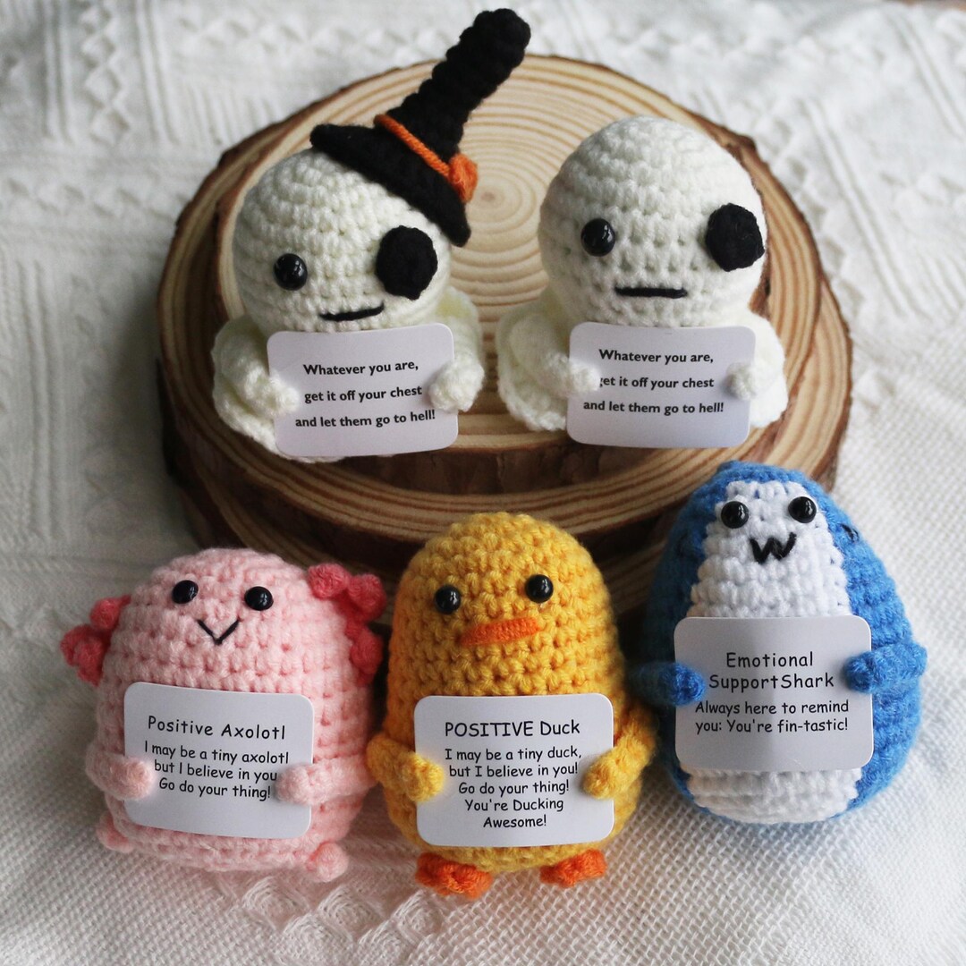 Cute Knitted Animals/ghosts, Emotional Support Gifts, Couple Gifts ...
