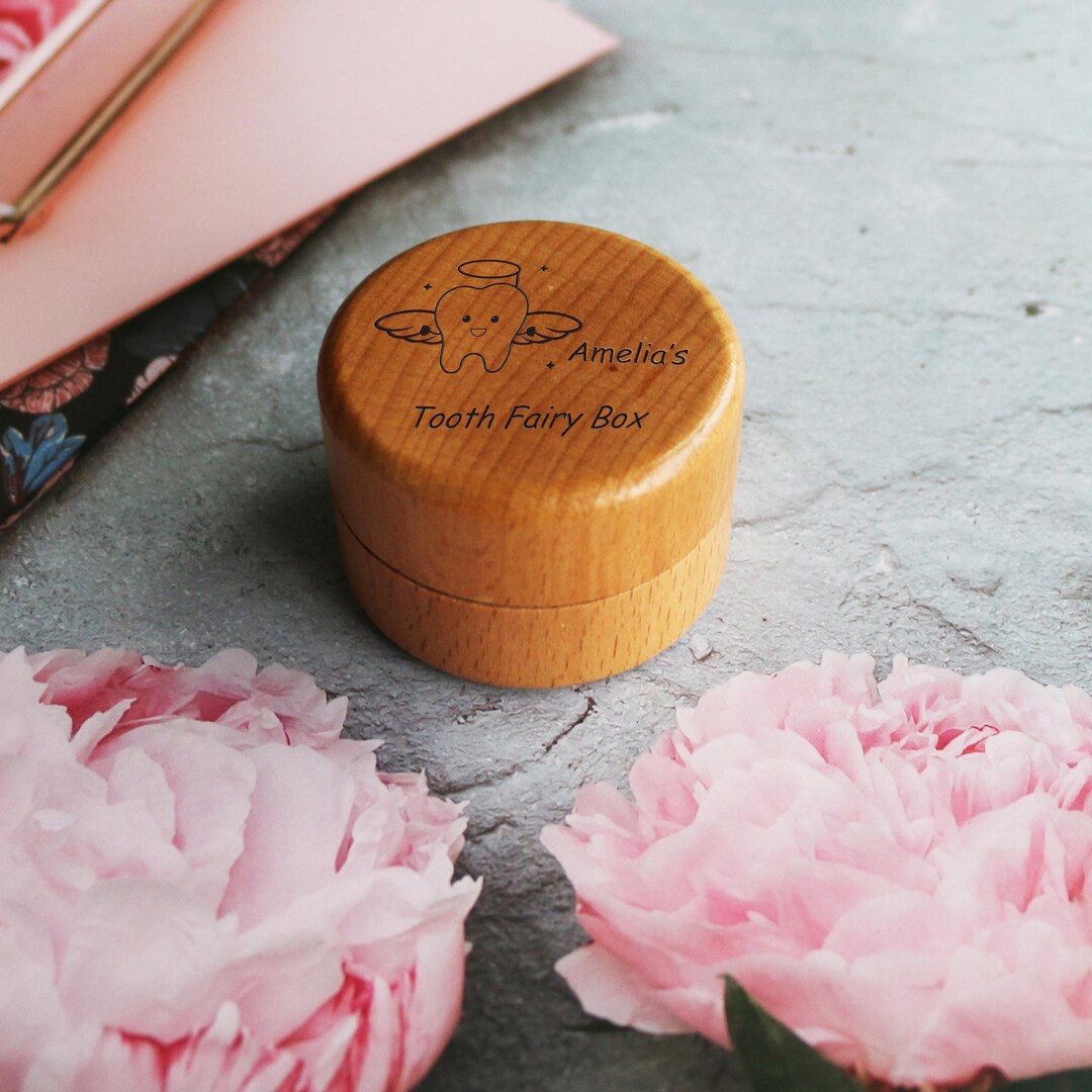 Custom Tooth Fairy Box, First Tooth Keepsake, Wooden Trinket, New Baby ...