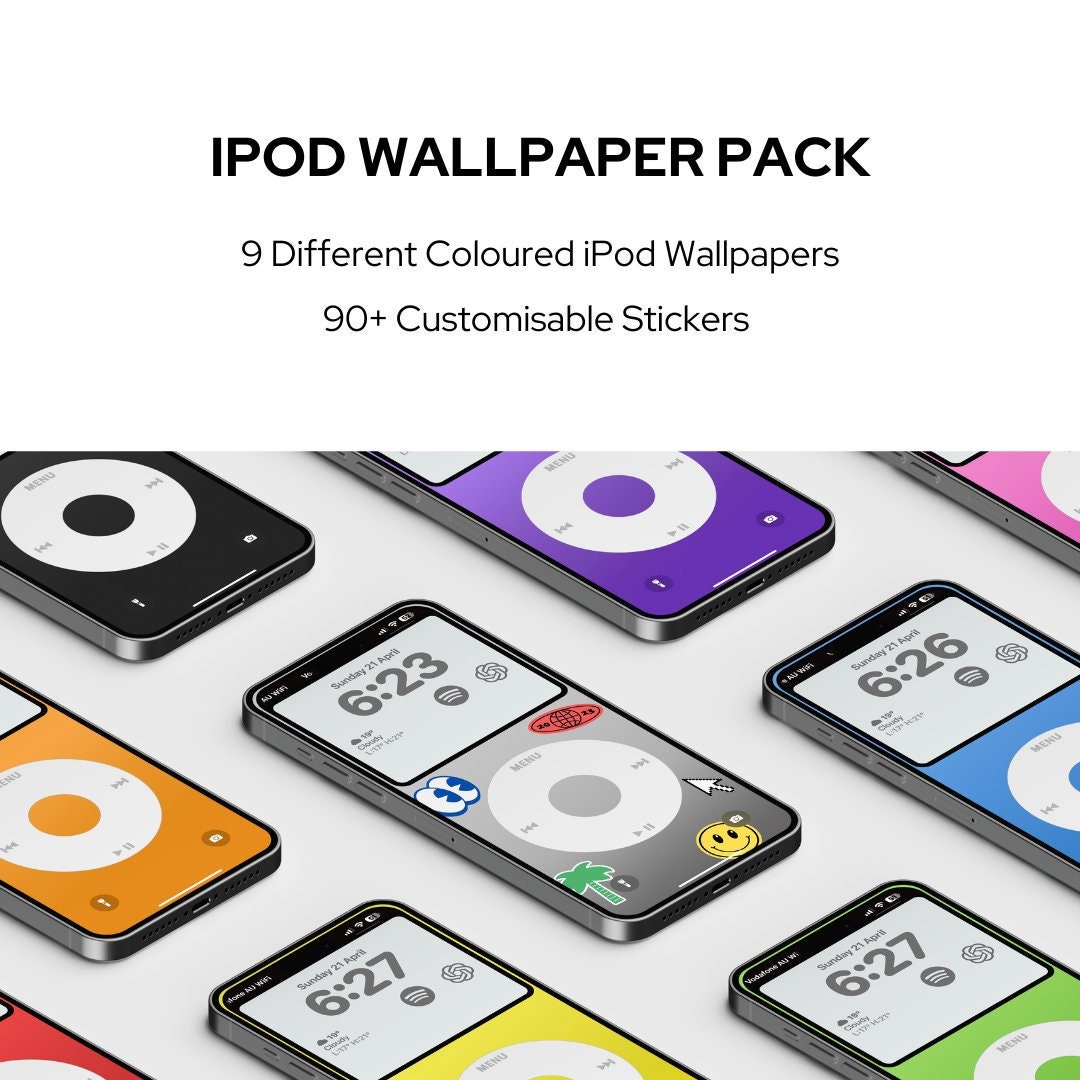 Customisable Ipod Wallpaper Pack for iPhone - Etsy