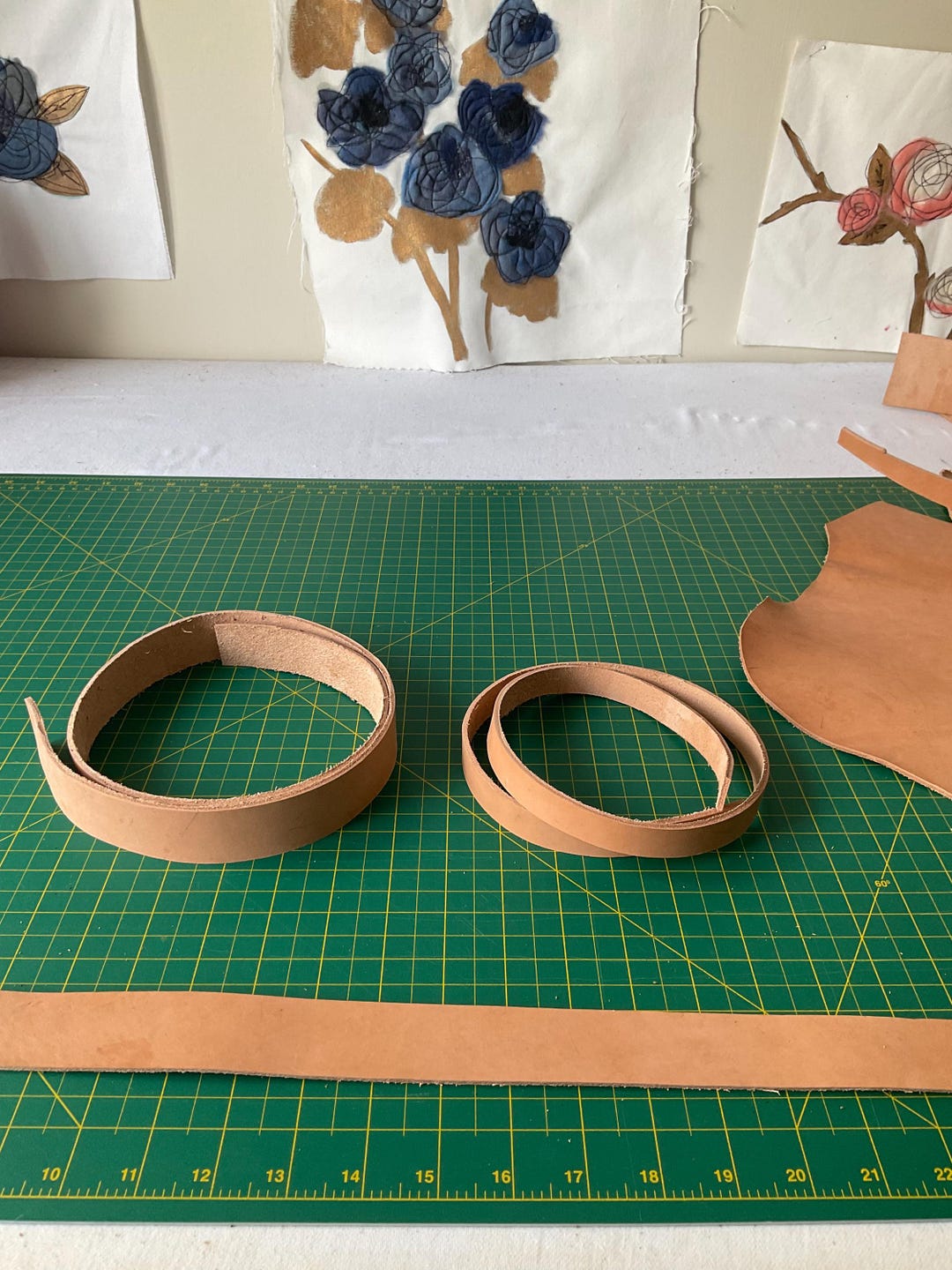 Veg Tan Leather Straps Natural - Etsy