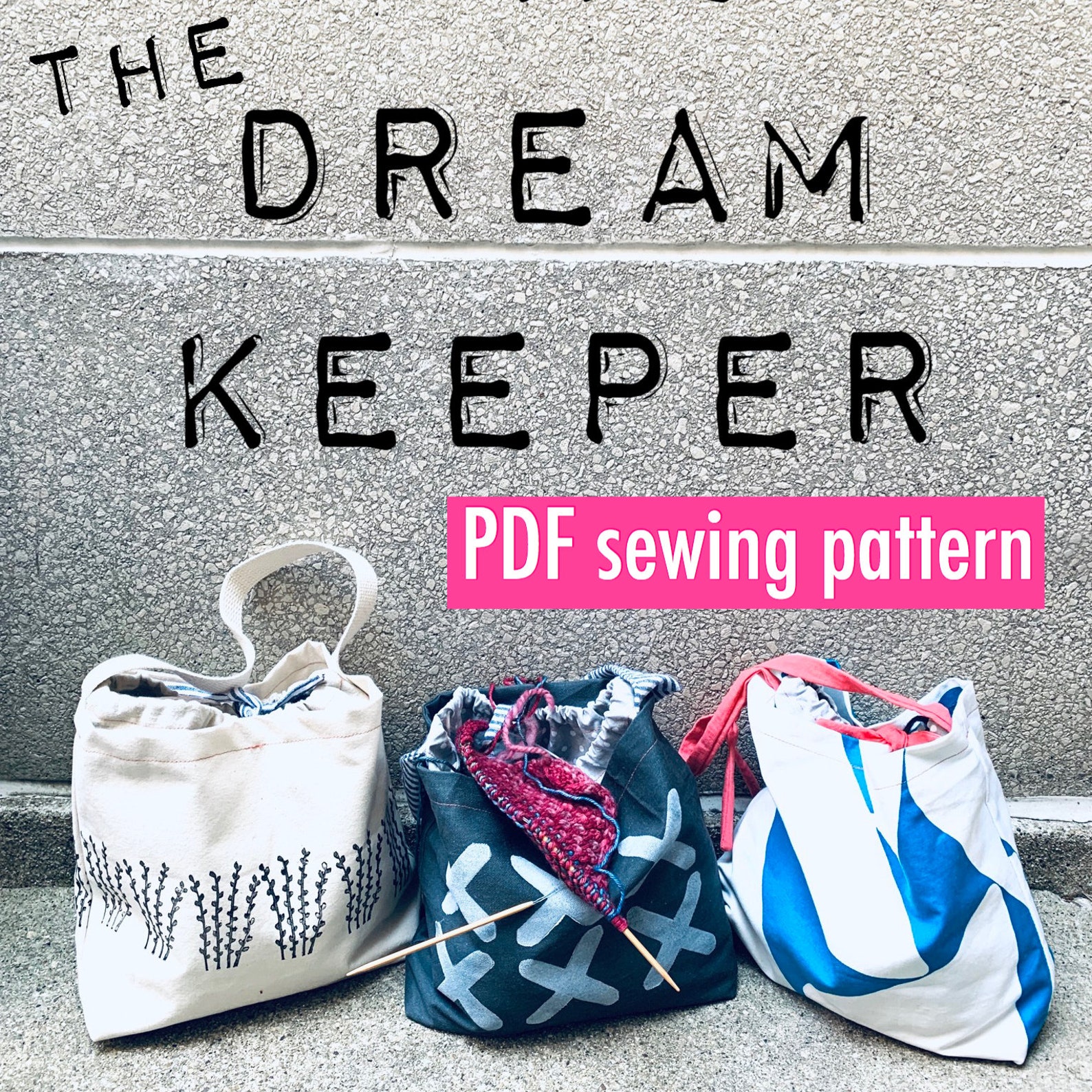 Pdf Sewing Pattern, Pdf Bag, Pdf Pattern, Bag Pattern, Project Bag ...