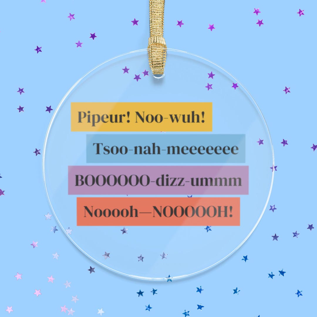 Piper Noo-wuh Ornament - Funny White Lotus Quote Acrylic Holiday ...