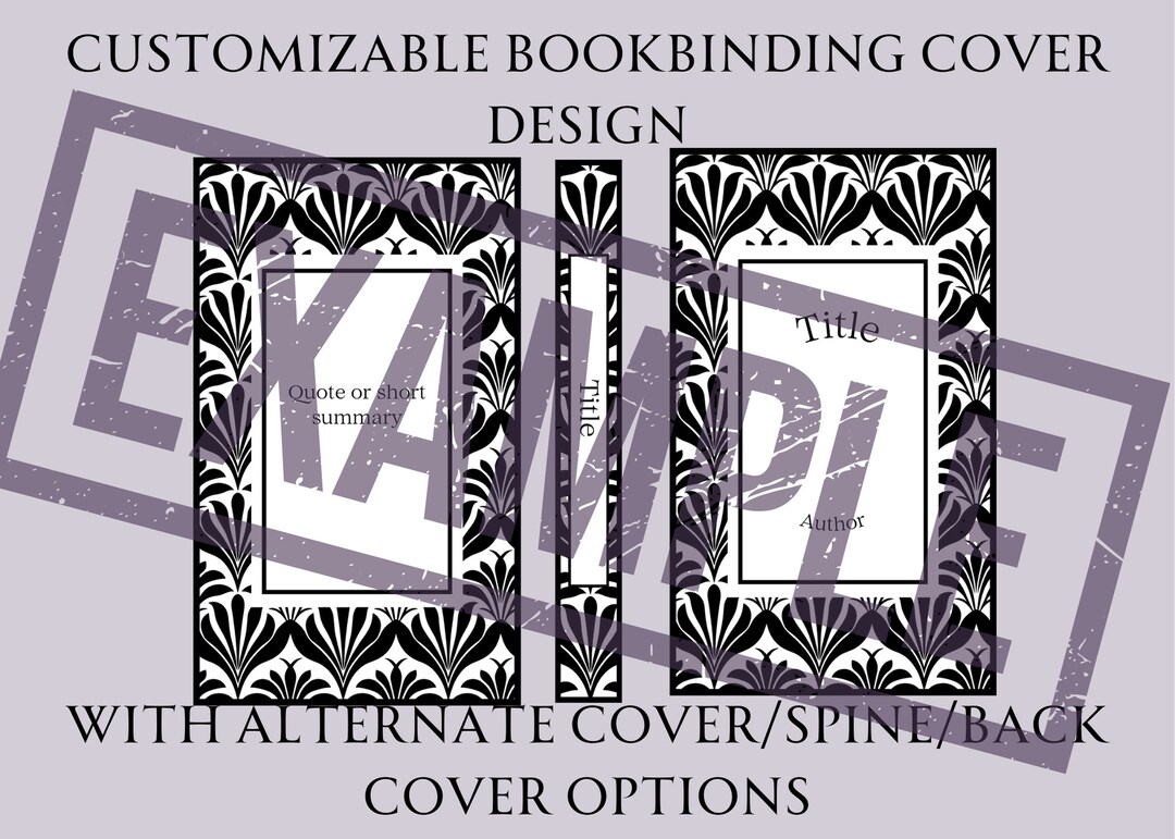 Art Deco V2 Customizable Book Cover Design for Bookbinding, Vinyl Book ...