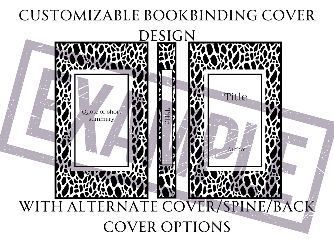 Customizable Book Cover Snake Skin Design for Bookbinding, Vinyl Book ...
