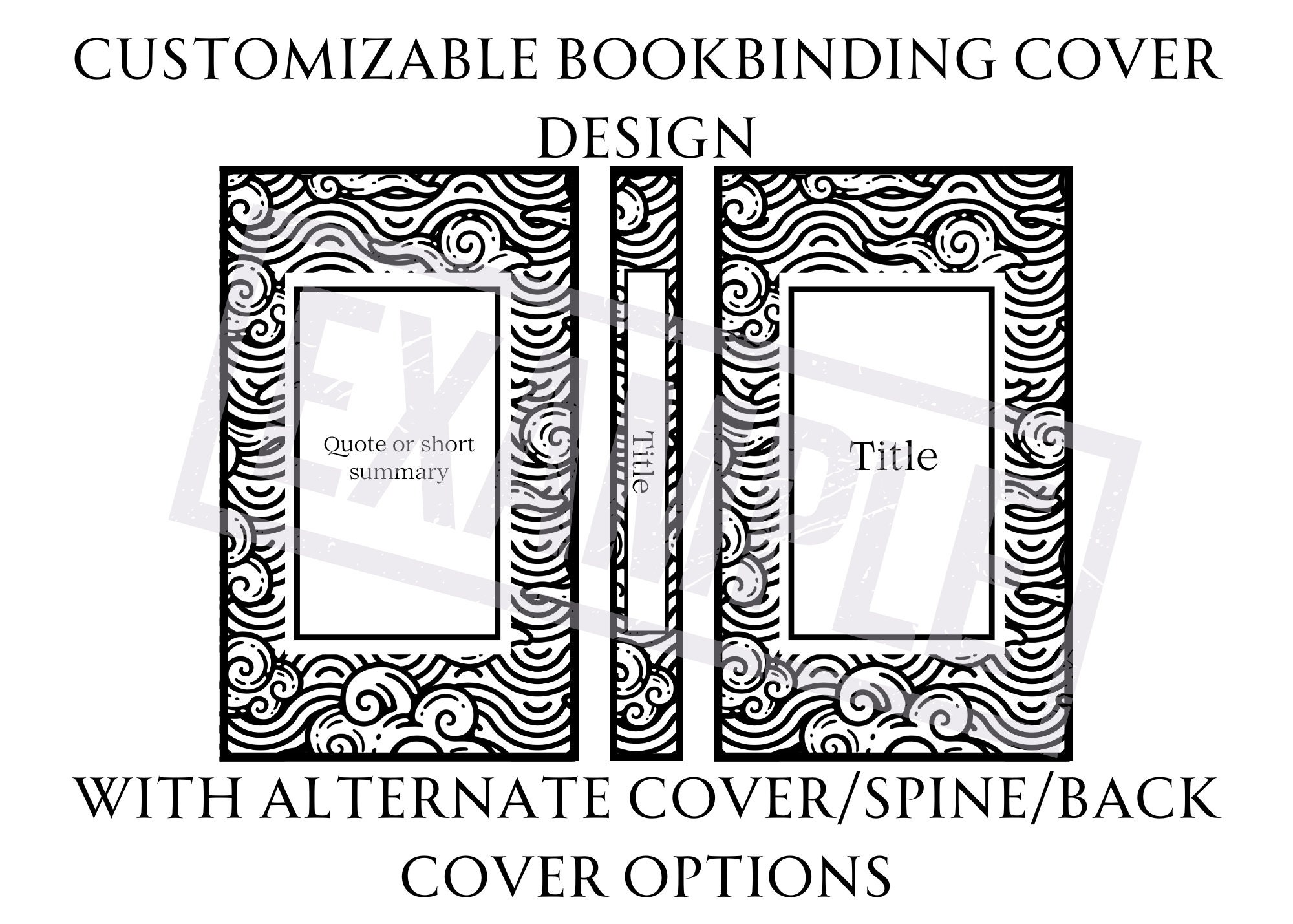 Cloud V1 Customizable Book Cover Design for Bookbinding, Vinyl Book ...