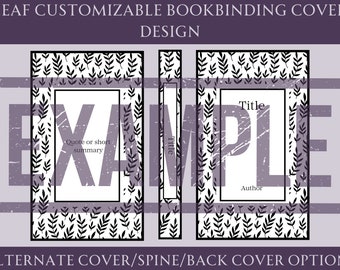 Leaf V2 Customizable Book Cover Design, Vinyl Book Cover Design, Cover ...