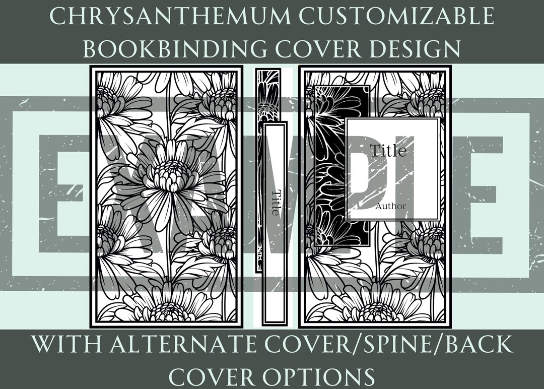 Chrysanthemum V1 Premium Book Cover Design for Bookbinding, Vinyl Book ...