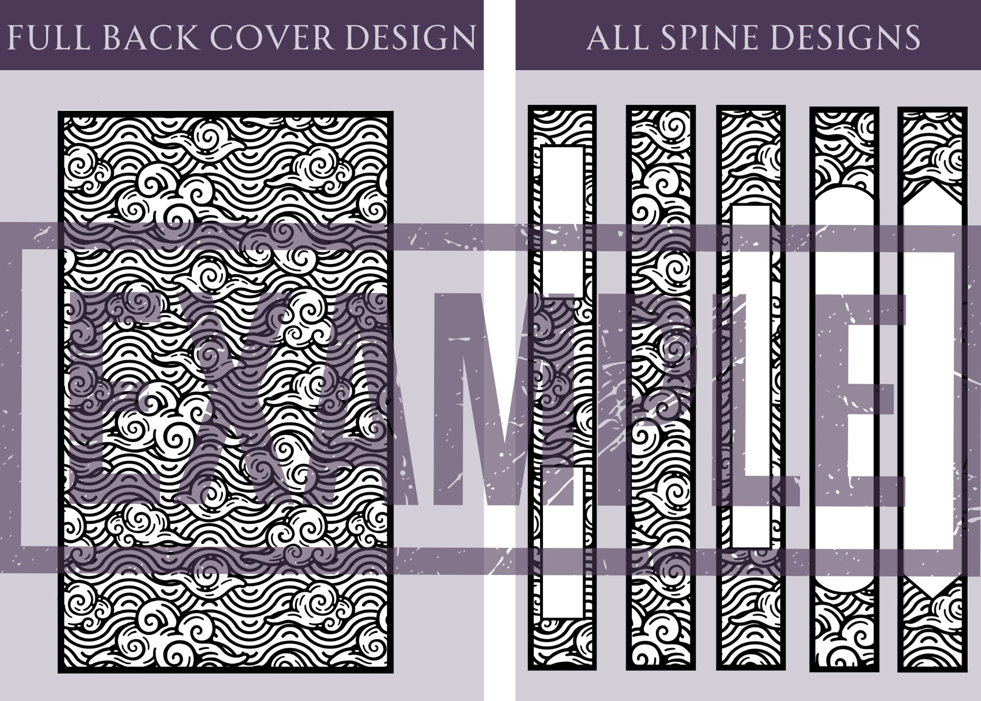 Cloud V1 Customizable Book Cover Design for Bookbinding, Vinyl Book ...