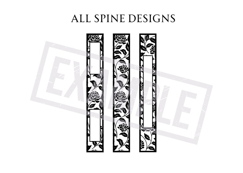 Customizable Book Cover Rose Design for Bookbinding, Vinyl Book Cover ...