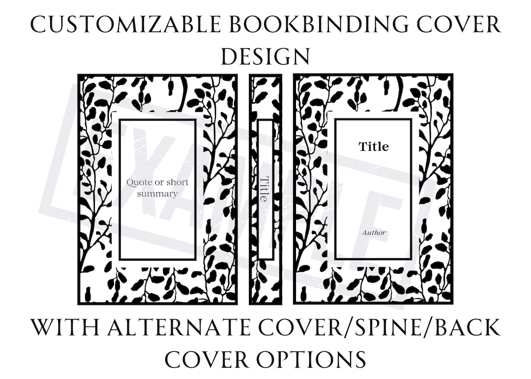 Leaf V2 Customizable Book Cover Design, Vinyl Book Cover Design, Cover ...