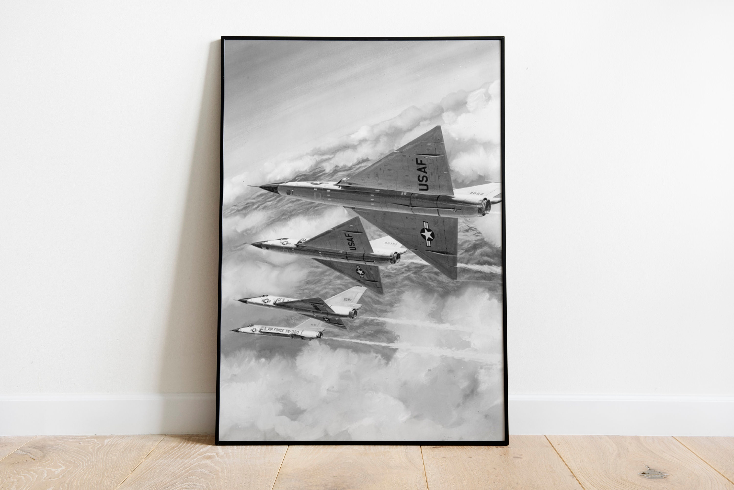 US Air Force Poster, Vintage Black and White US Air Force Aviator ...