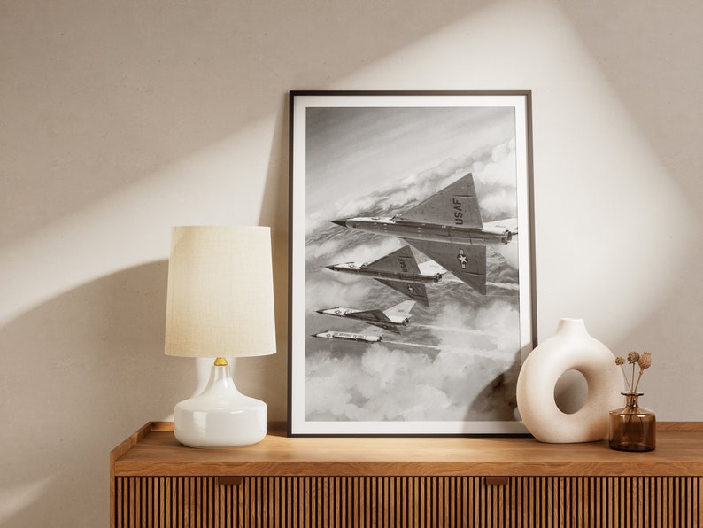 US Air Force Poster, Vintage Black and White US Air Force Aviator ...