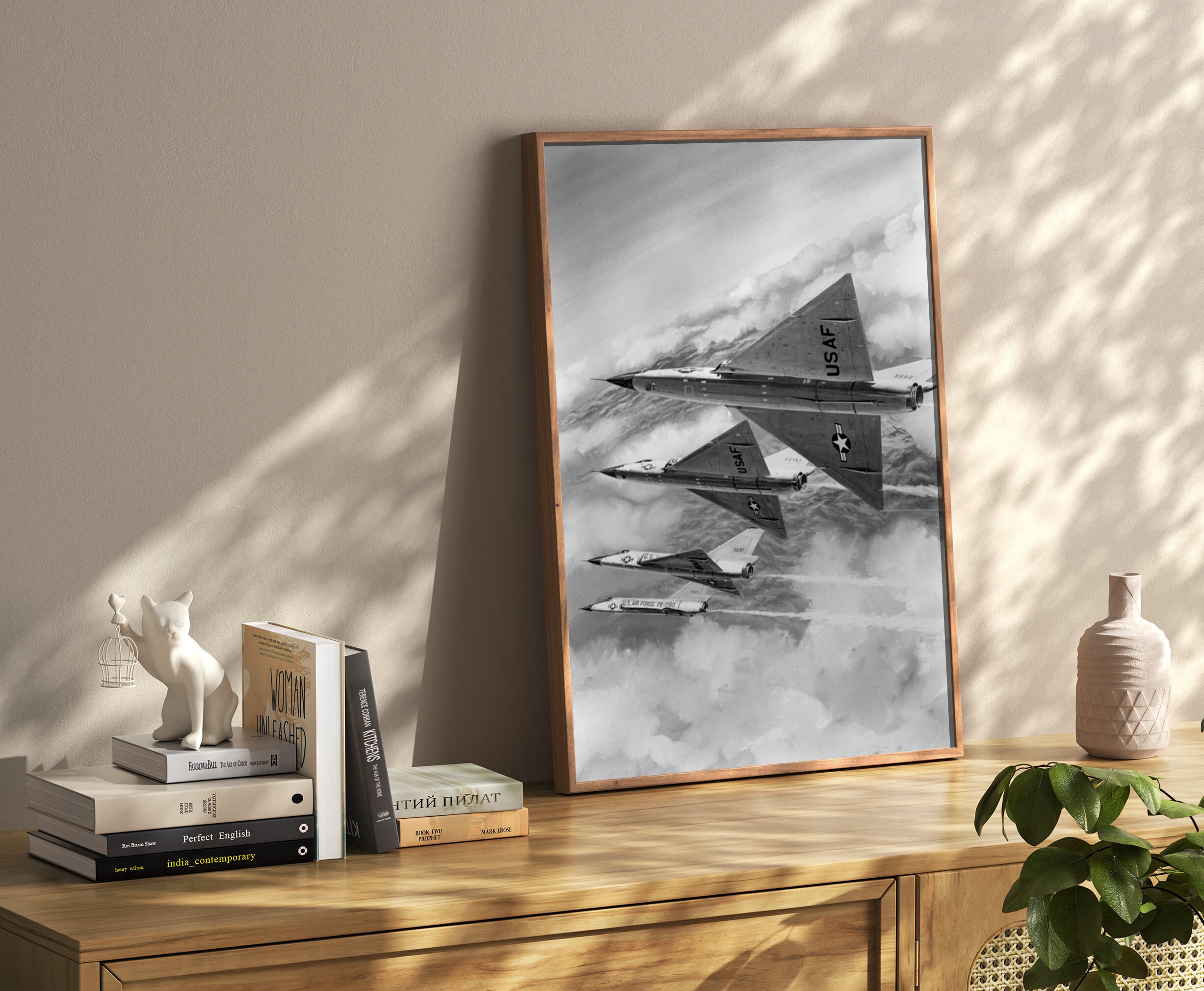 US Air Force Poster, Vintage Black and White US Air Force Aviator ...