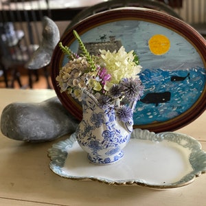 Whale Cape Cod Nantucket Hydrangeas Nautical Folky Teena Flanner ...