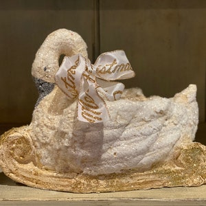 Swan Sleigh Teena Flanner Original - Etsy