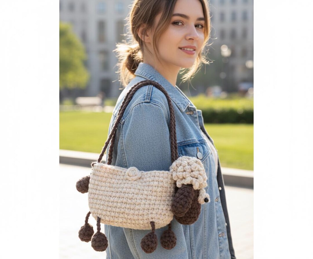 Crochet Sheep Bag Pattern With Zipper | Lamb Purse PDF Tutorial ...