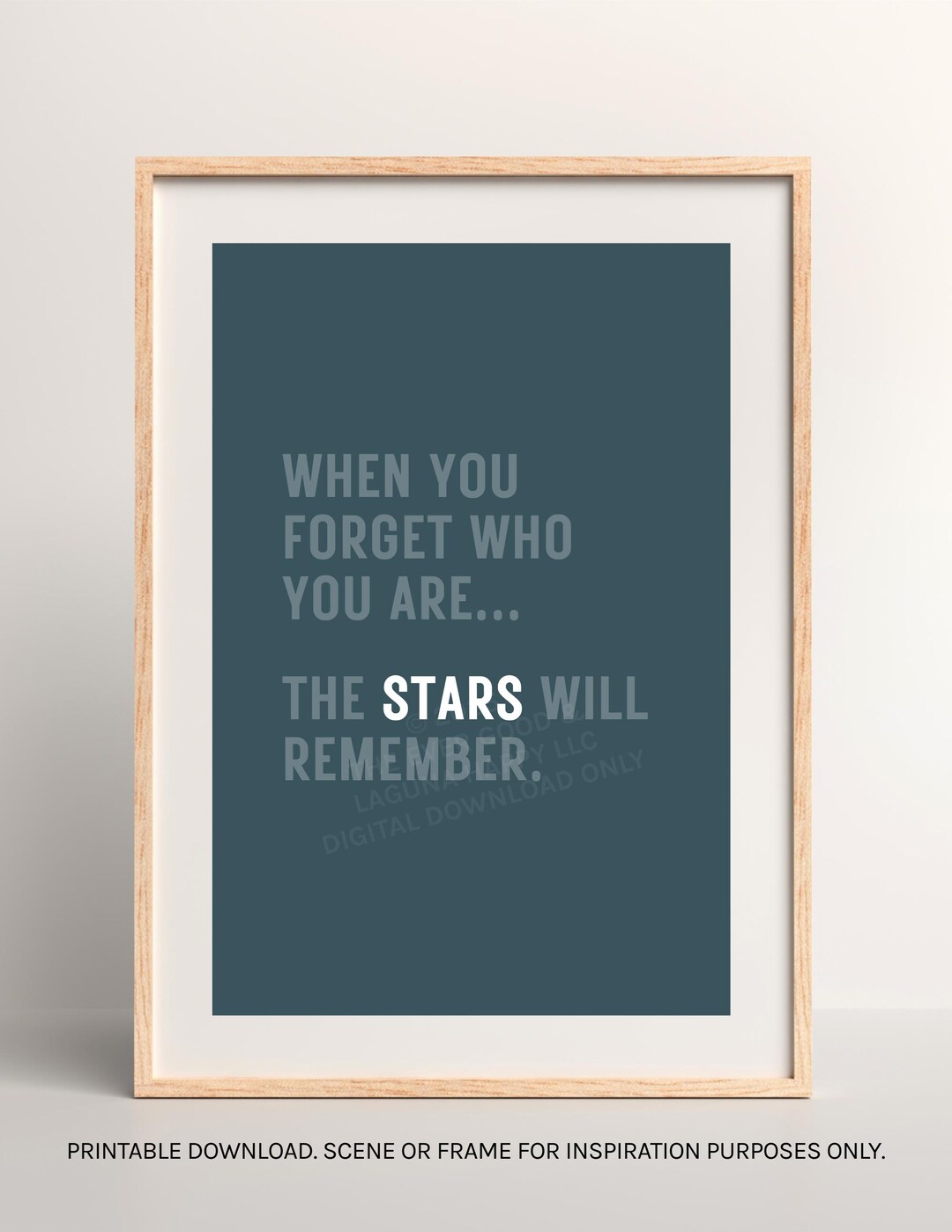 Motivational Quote Print: the Stars Remember - Neutral Boho Decor (JPG ...