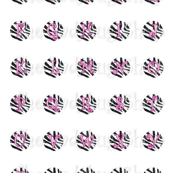 Pink Zebra Letters - Etsy