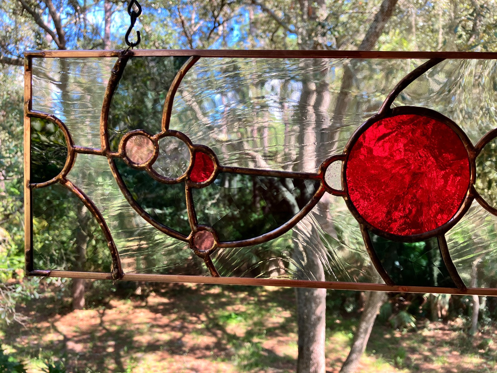 Contemporary Abstract Long Stained Glass Panel Modern - Etsy