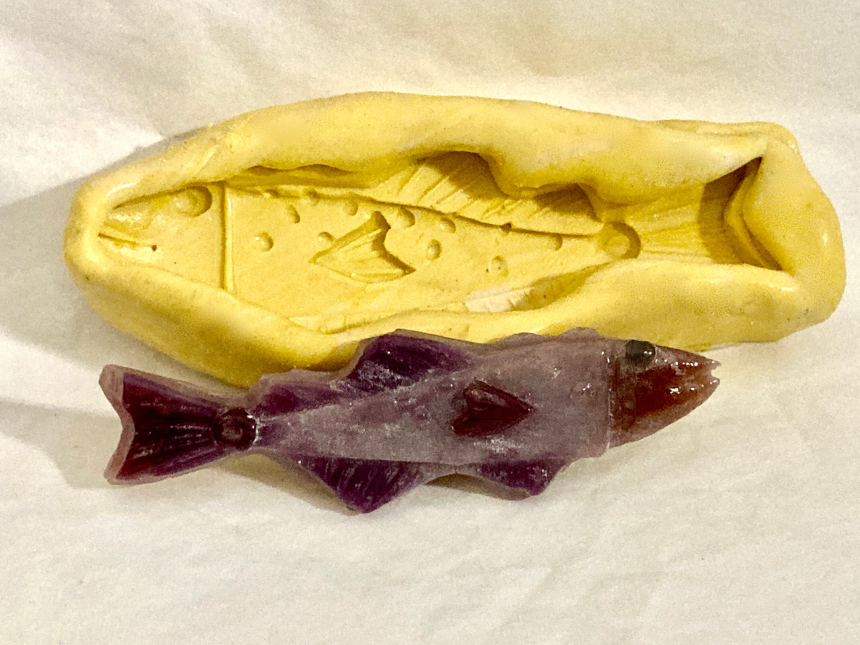 Silicone fish mold freeze and fuse fused glass fish mold | Etsy