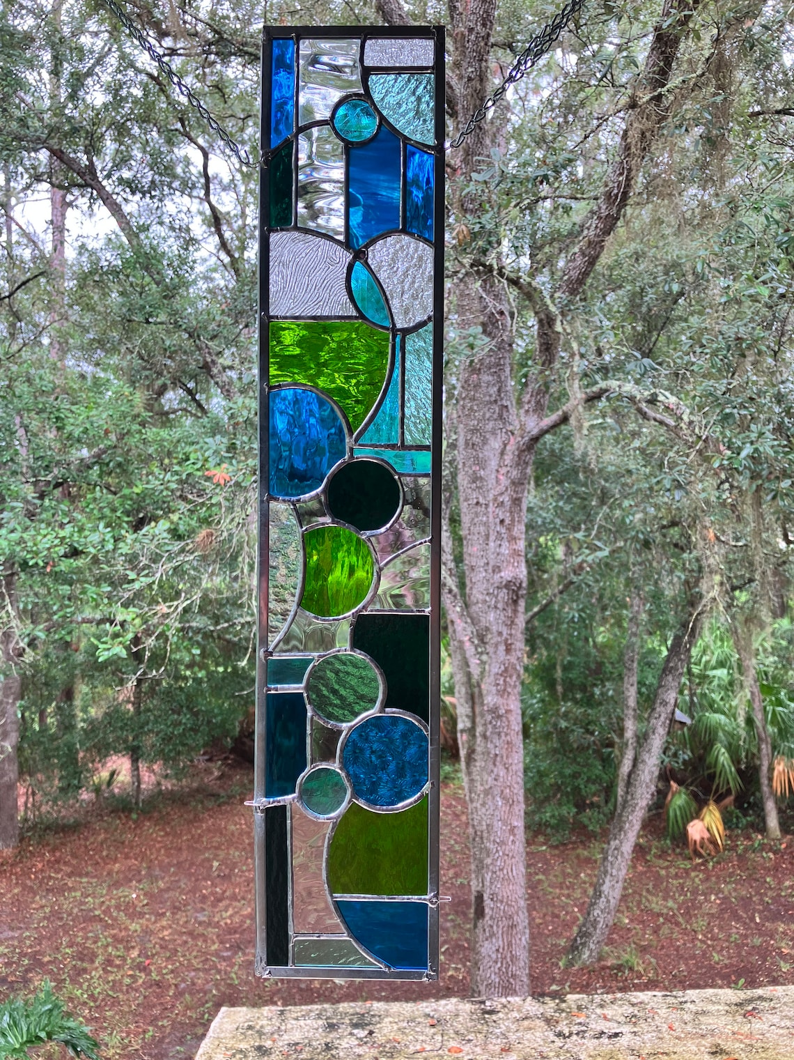 Abstract Custom Stained Glass Panel for Sidelight or Transom - Etsy
