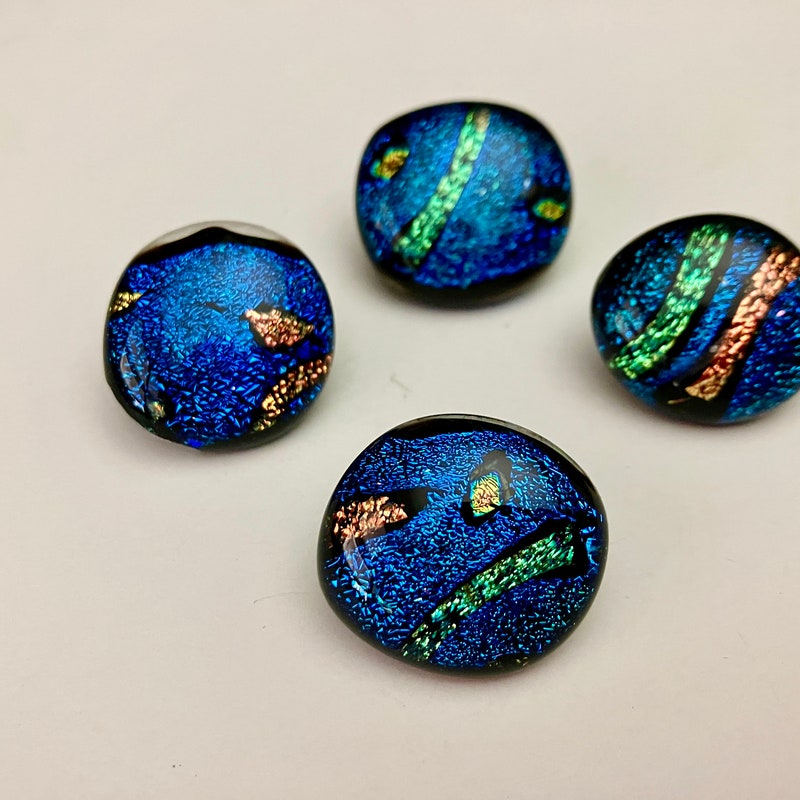 Blue Glass Buttons - Etsy