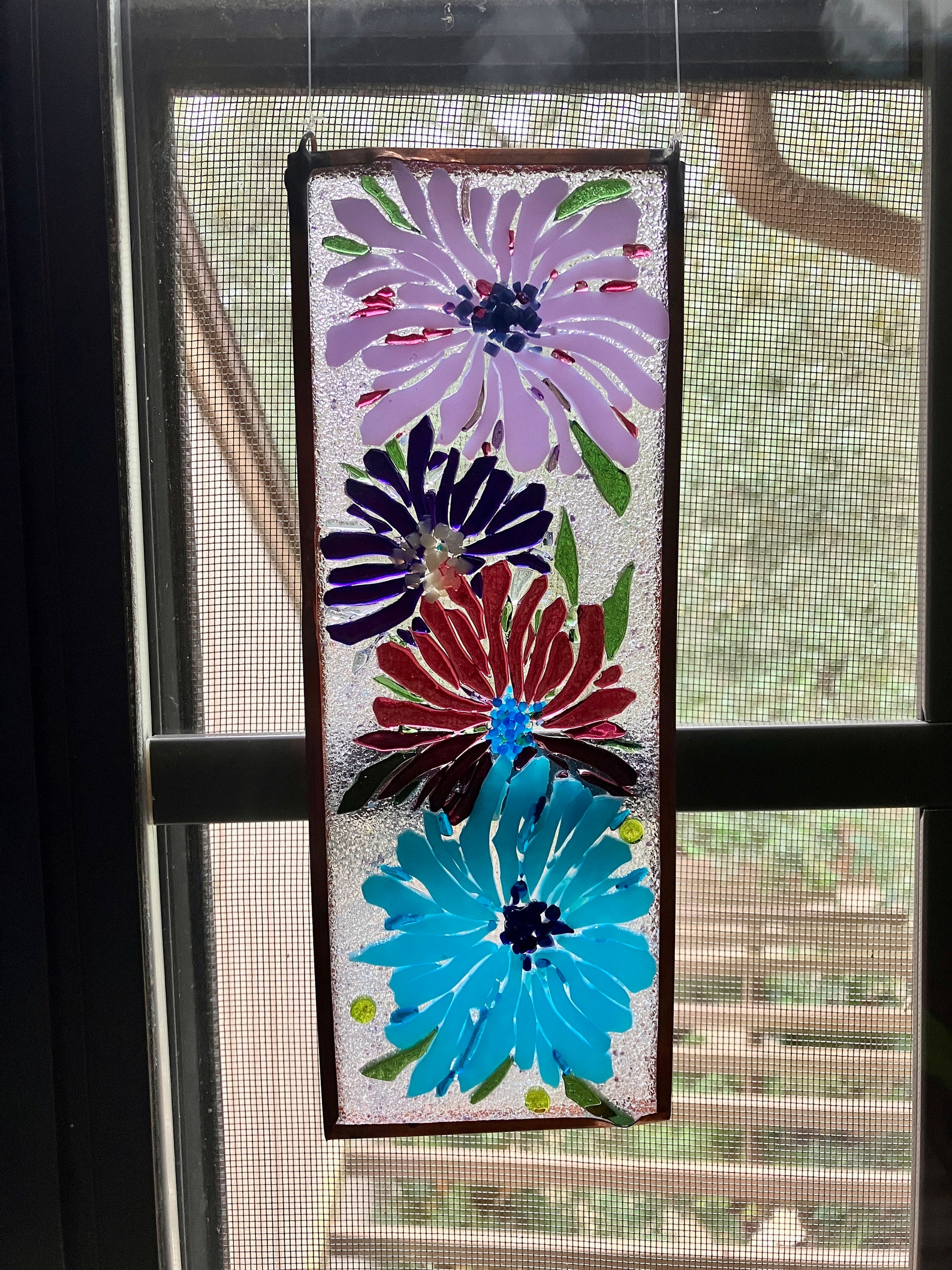 Small, Cheerful Stained Fused Glass Sun Catcher Window Hanging Makes ...