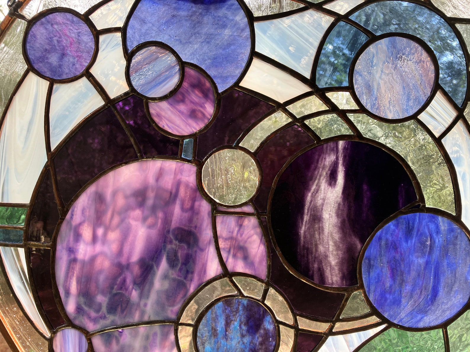 Purple Galaxy Stained Glass Art Window Hanging or Wall Art - Etsy