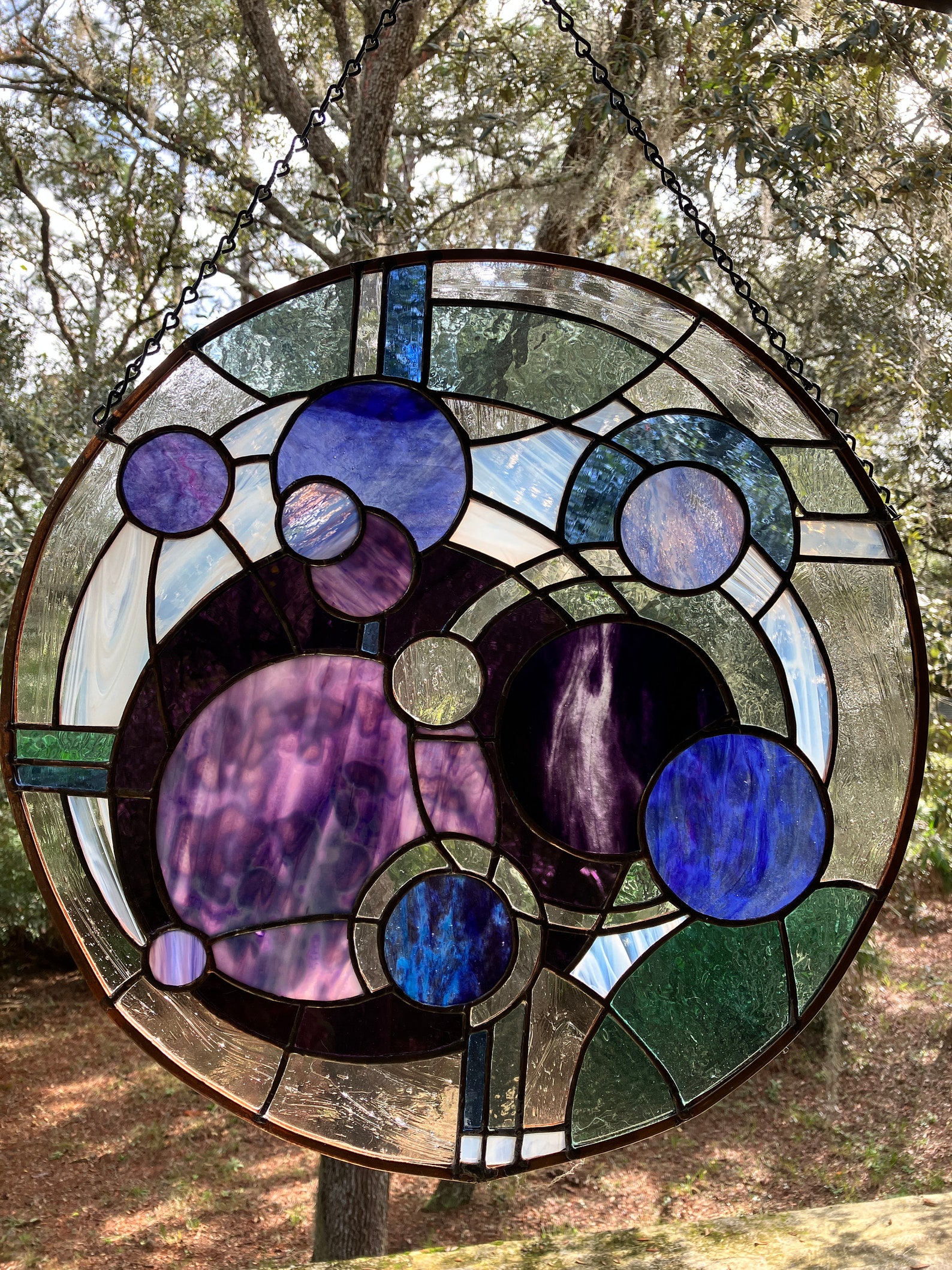Purple Galaxy Stained Glass Art Window Hanging or Wall Art - Etsy