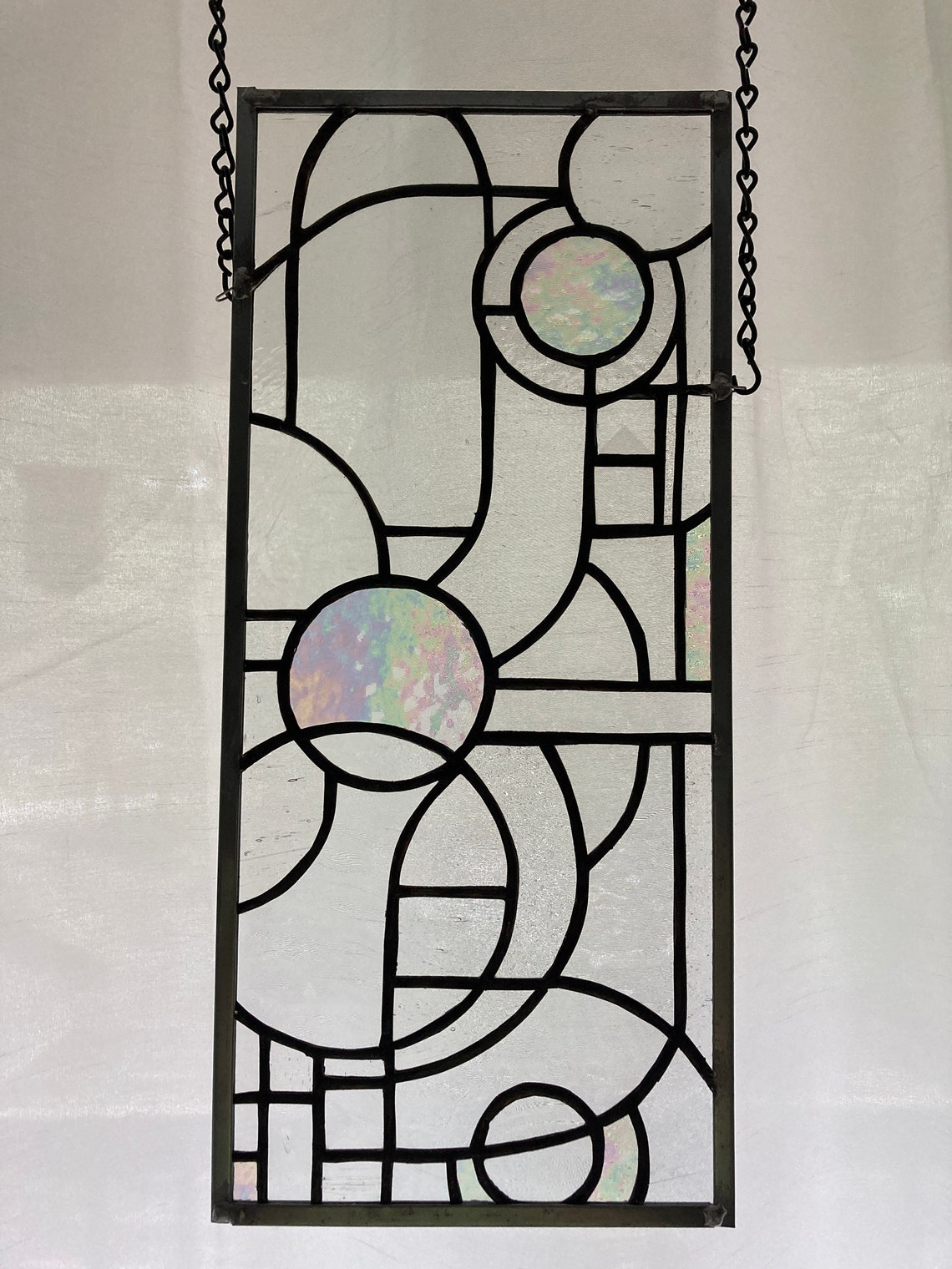 Clear Contemporary Stained Glass Panel Stain Glass Window - Etsy