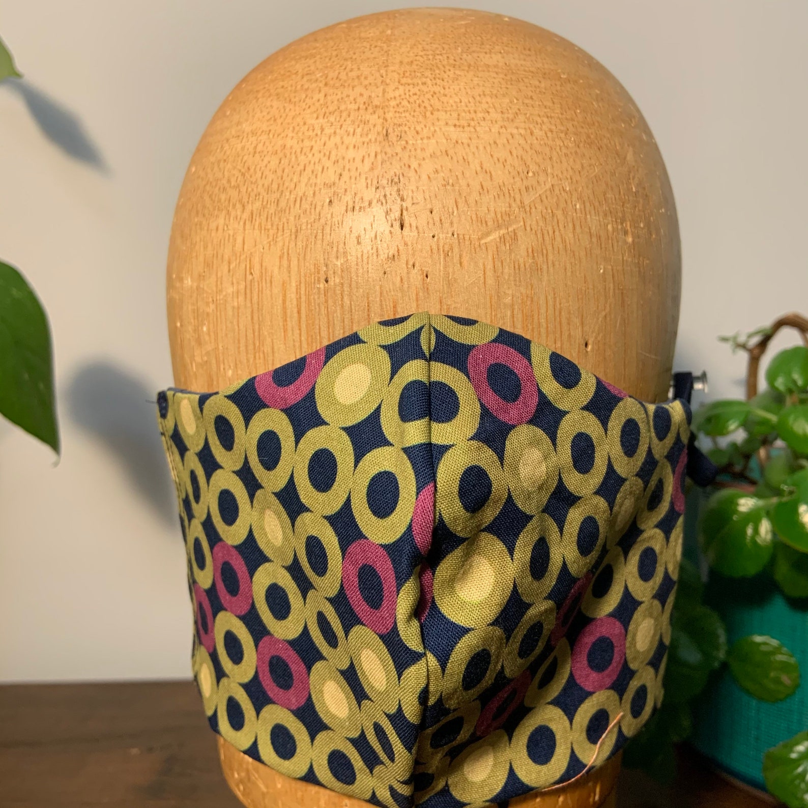 Youth Washable Circle Face Mask with Elastic and Filter Pocket | Etsy