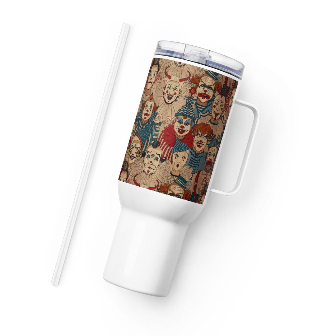 Creepy Circus Clowns Travel Mug With Handle - Etsy