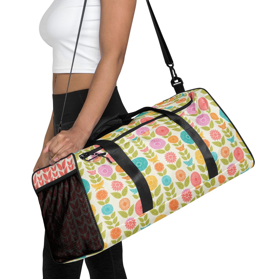 Flirty Flowers & Friends Duffle Bag - Etsy