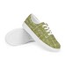 Unique Green Hand Drawn Grid Pattern Women's Lace-up Canvas Sneakers - Etsy