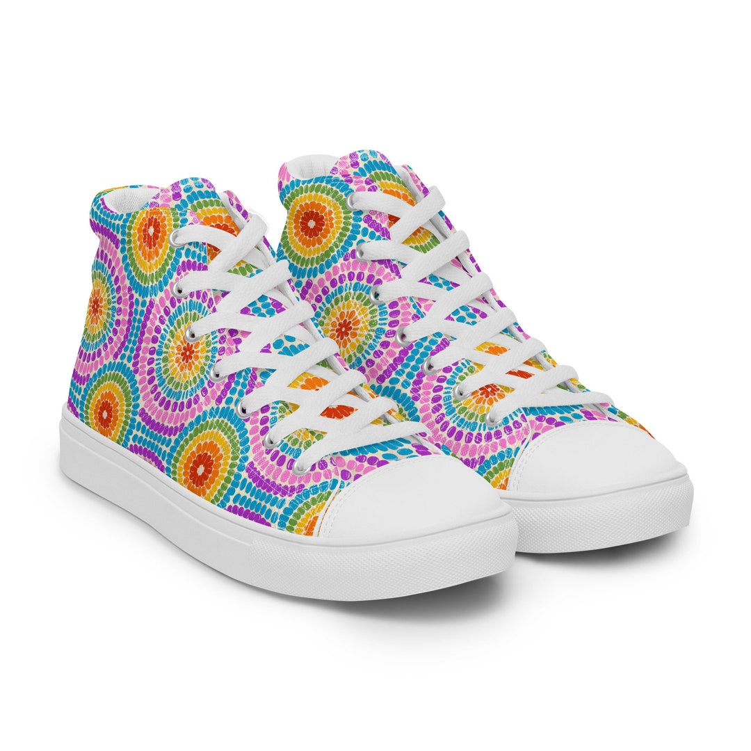 Colorful Mandala Women’s High Top Sneakers - Pride & Candy Inspired - Etsy